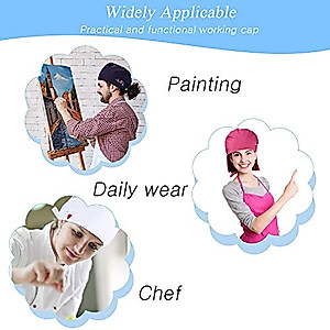 12 Pieces Bouffant Nursing Scrub Surgical Cap Adjustable Button Hats Sweatband Gourd Shaped Hats for Women Men, 12 Colors Multicoloured