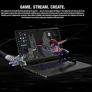 ASUS ROG-Zephyrus-G16 Gaming Laptop Computer - 16" 165Hz Display, CPU i7-13620H Processor, NVIDIA GeForce RTX 4060, 16GB RAM, 1TB SSD, Backlit Keyboard, WiFi 6, Win 11 Home with Gaming Mouse