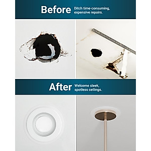 Sunco 12 Pack Goof Rings for 4 Inch Recessed Lights White Can Light Goof Trim Ring, Outer Diameter 6.7-inch, Inner Diameter 4.25-inch, Durable Plastic Design, Matte Finish, Flush Mount