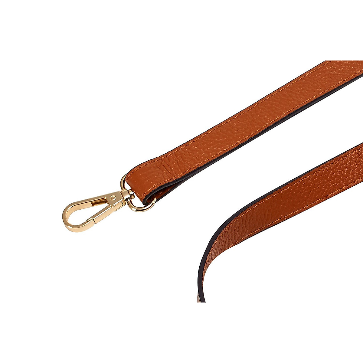 VanEnjoy Full Grain Leather Adjustable Replacement Strap Cross Body Bag Purse, 26-51 inch Gold Hardware - 1.8 CM Width (Black-Silver Metal With Tasse) (Brown)