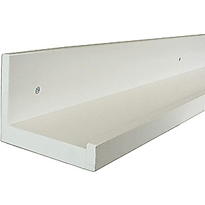 InPlace 72" W x 4.5" D x 3.5" H White Picture Ledge Shelf 9602058E