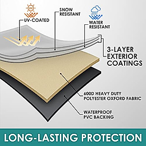 Asinking Patio Chair Covers for Outdoor Furniture, 100% Waterproof Heavy Duty Outdoor Chair Covers, Patio Furniture Cover for Lounge Deep Seat, 35"W x 38"D x 31"H, 2 Pack, Khaki/Brown