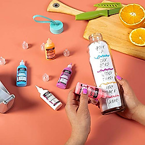 Tulip Dimensional Fabric Paint Big Box, Creative Party Kit, Includes Reusable Plastic Bin, Permanent 3D Paint for Fashion DIYs, Rock Painting, Arts & Crafts, Rainbow Colors, 16-Pack