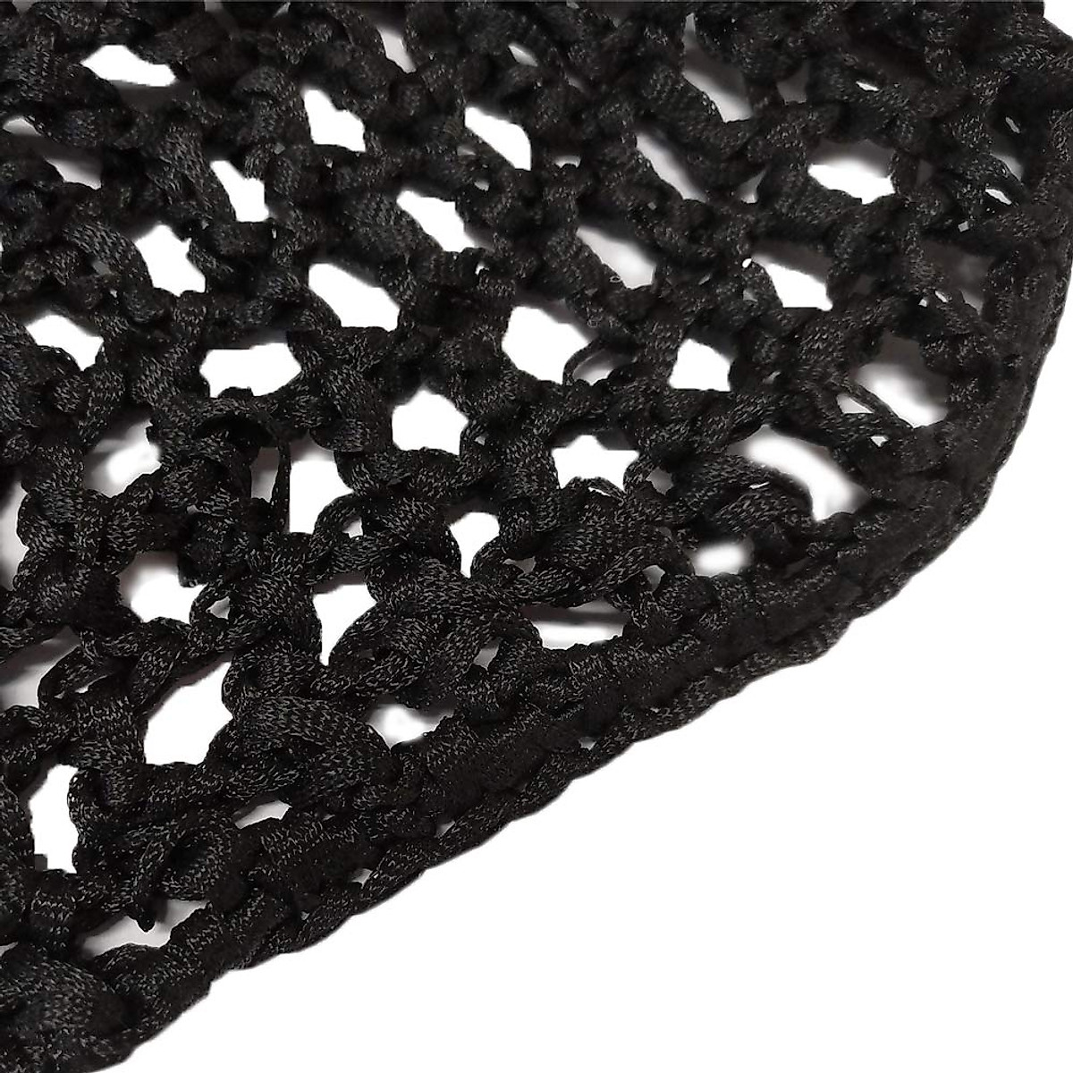 Bettli Thick and Short Hair Net Snoods Women Hair Net for Sleeping Black Pack of 3