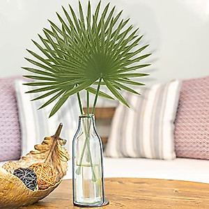3PC Artificial Palm Leaves Plants Faux Palm Fronds Tropical Large Palm Leaves Greenery Plant for Leaves Hawaiian Party Jungle Party Large Palm Leaves Decorations