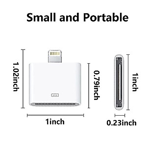 COVS Lightning to 30-Pin Adapter,[MFi Certified] iPhone 8Pin Male to 30Pin Female Converter Charging Data Sync Cable Connector Compatible iPhone 12/11/X/8/7/6/5/iPad/iPod White (No Audio)