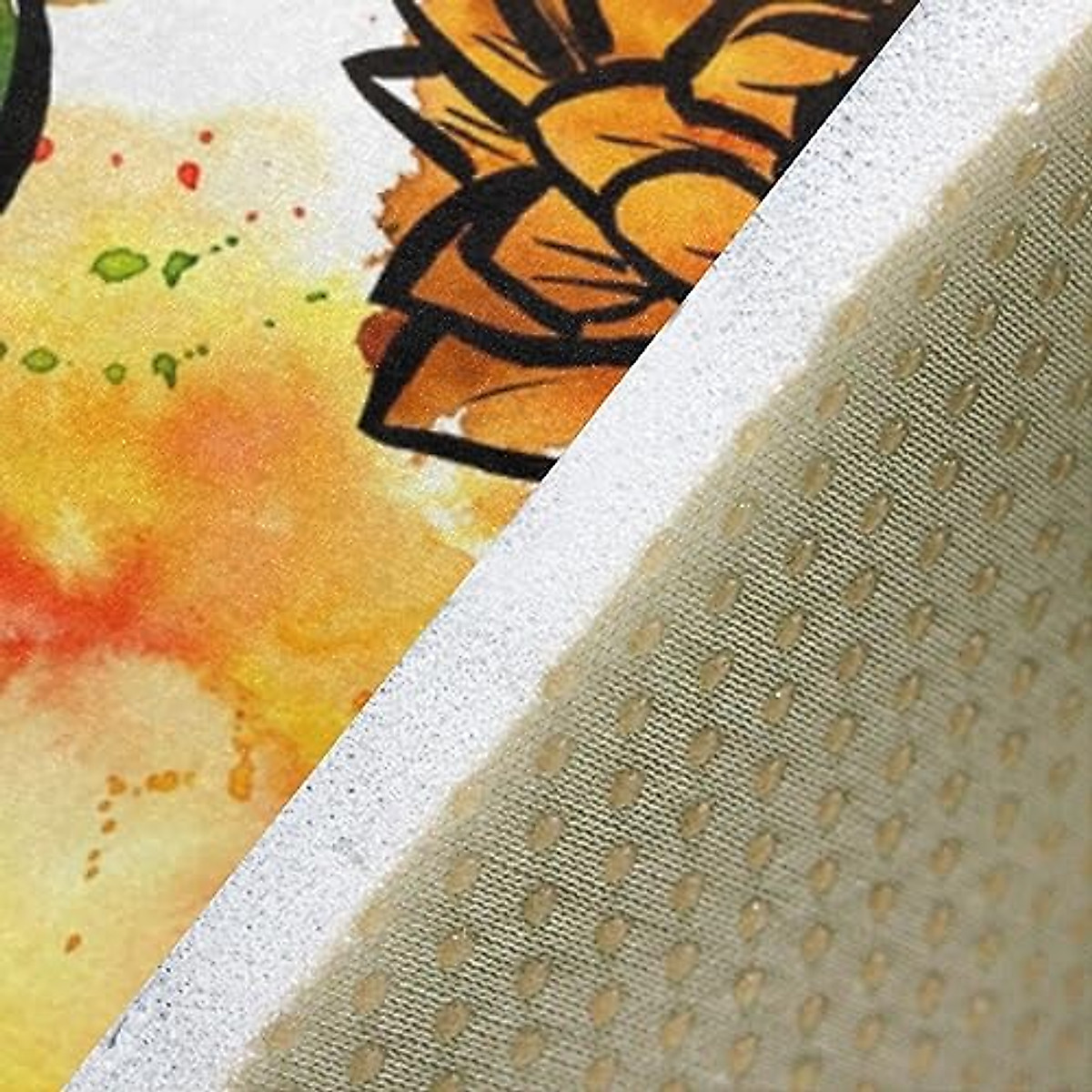 Doormat Welcome Door Mat-Vibrant Yellow Sunflower,Living Room Kitchen Floor Mat Home  Indoor Outdoor Decoration 24X16INCH