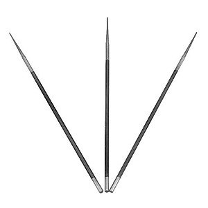 Zerodis Chainsaw Chain Sharpening File, 3Pcs 3/16" 4.8mm Round Bearing Steel Sharpening Chainsaw Files, Sharpener for Woodwork Garden Outdoor