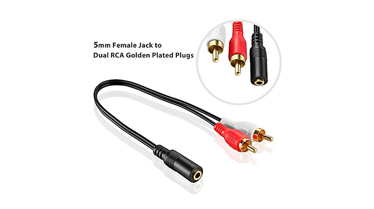 OBVIS 3.5mm to RCA Audio Cable Adapter for High-Quality Sound