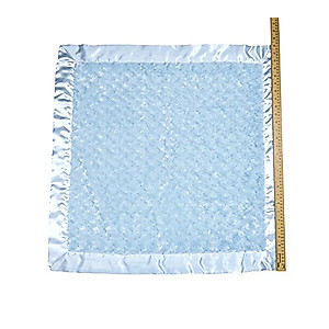 Bearington Baby Small Swirly Security Blankie (Blue) 16" x 16"