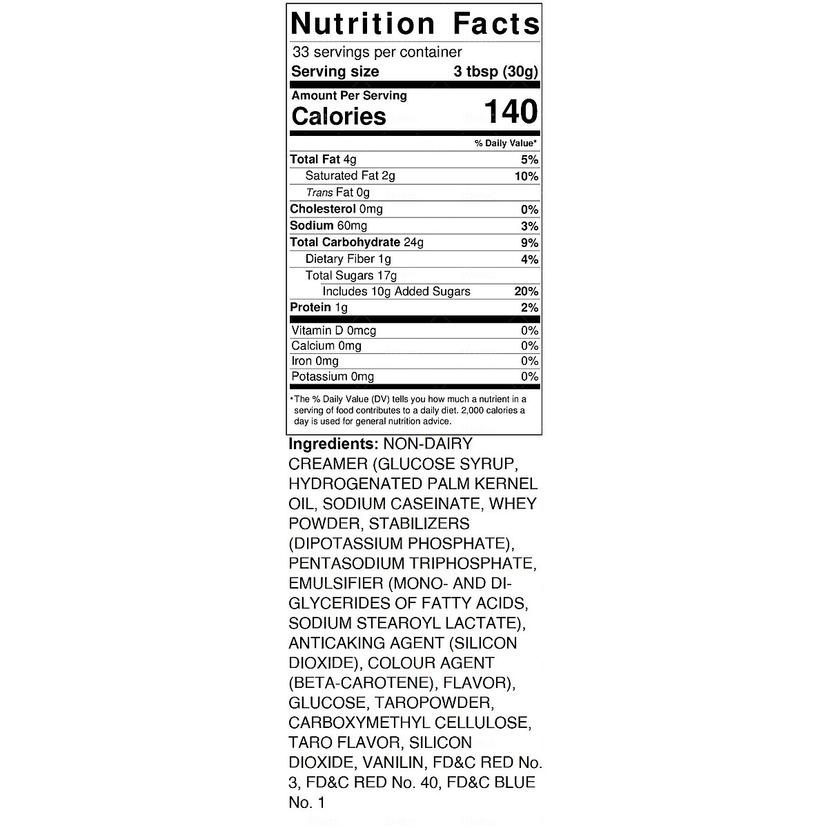 Flavfar Taro Milk Tea 2.2 Lb (1 Count), Powdered Instant Milk Tea Drink Mix, Serve Hot or Cold.- Less Sugar