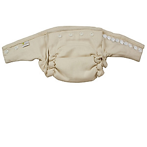 Osocozy Two Sized Fitted Cloth Diaper - Soft, Durable and Absorbent 100% Cotton Birdseye Weave Material. Easy to Use Snap Closures. Size 1 Fits 7-18 lbs.