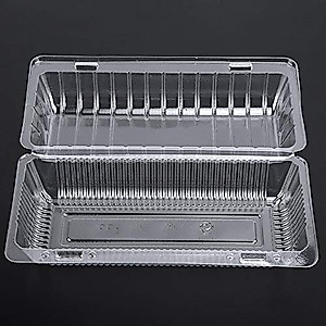 Alinory Storage Box, 25 PCS Plastic Hinged Loaf Container Food Fruit Storage Box(22.5 * 12.7cm)