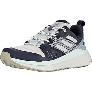 adidas Women's Terrex Folgian Hiker Hiking Boot, Ink/Solid Grey/Dark Green, 9.5 M US