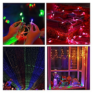 LIUPENGWEI String Lights, 100 LED Fairy Lights Waterproof, 10m Silvery Copper Wire Rope Lights, 24V DC, Christmas Decoration for Home Garden Lawn Wedding Holiday Indoor Party Garden Ghost Light