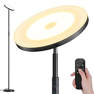 OHLUX Floor Lamp,36W/3000LM Sky LED Modern Torchiere 4 Color Temperatures Super Bright Floor Lamps-Tall Standing Pole Light with Remote & Touch Control for Living Room,Bed Room,Office