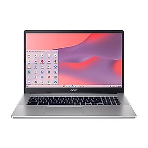 Acer Chromebook 317 CB317-1H-C6RK Laptop | Intel Celeron N4500 | 17.3" Full HD IPS Display | 4GB LPDDR4X | 128GB eMMC | Intel Wireless Wi-Fi 6 AX201 802.11ax | Chrome OS, Silver