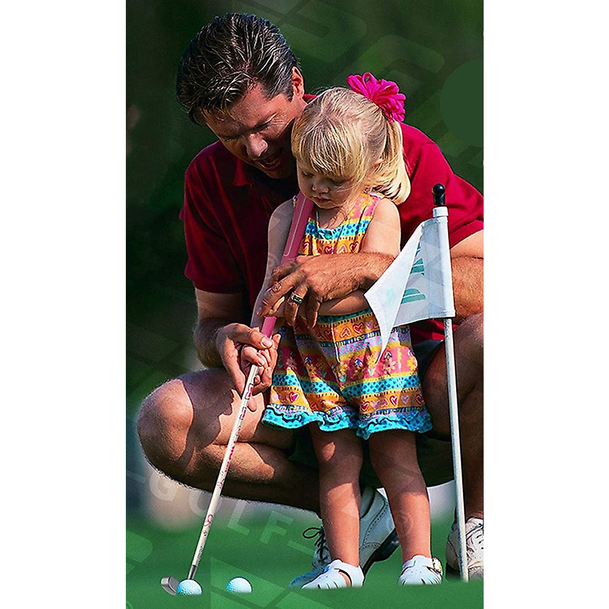 Left Hand/Right Handed Golf Putters Junior Two-Way Golf Clubs Double Sided Push Rod Children Golf Club Putter for Kids Age 3-12 (Blue,3-5Y - Gold Head)