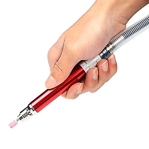 VOTOER 1/8" (3mm) Pneumatic Air Micro Die Grinder Polishing Tool Kit, 3mm Chuck Pencil Type Rotary Engraving Cutting Grinding Tool Set, 58000RPM, 90psi
