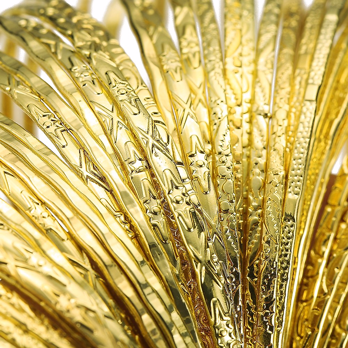 Ensoul Flower Mixed Metal Aztec Multi Bangle Set of 50