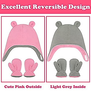 Toddler Girl Winter Hat and Gloves Toddler Winter Hats for Girls Toddler Hat and Gloves Set Girl Toddler Gloves Ages 2-4