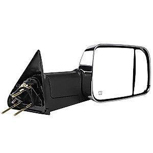 ANPART A Pair of Towing Mirrors Replacement Fit for 1998-2001 for Dodge for Ram 1500 for Ram 2500 for Ram 3500 Truck Pickup Tow Mirrors Power Adjusted Heated Turn Signal Light Chrome Housing