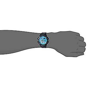 Armitron Sport Men's 40/8309BLU Blue Accented Digital Chronograph Black Resin Strap Watch
