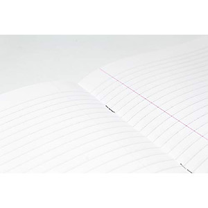 Silvine Tough Shell A4 Exercise Book, 80 Pages 8mm Feint & Margin. Purple Laminated Cover [Pack of 50]