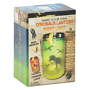 Hapinest DIY Dinosaur Toy Lantern Night Light Kit - Arts and Crafts Gift for Boys or Girls Ages 6 7 8 9 10 Years Old and Up
