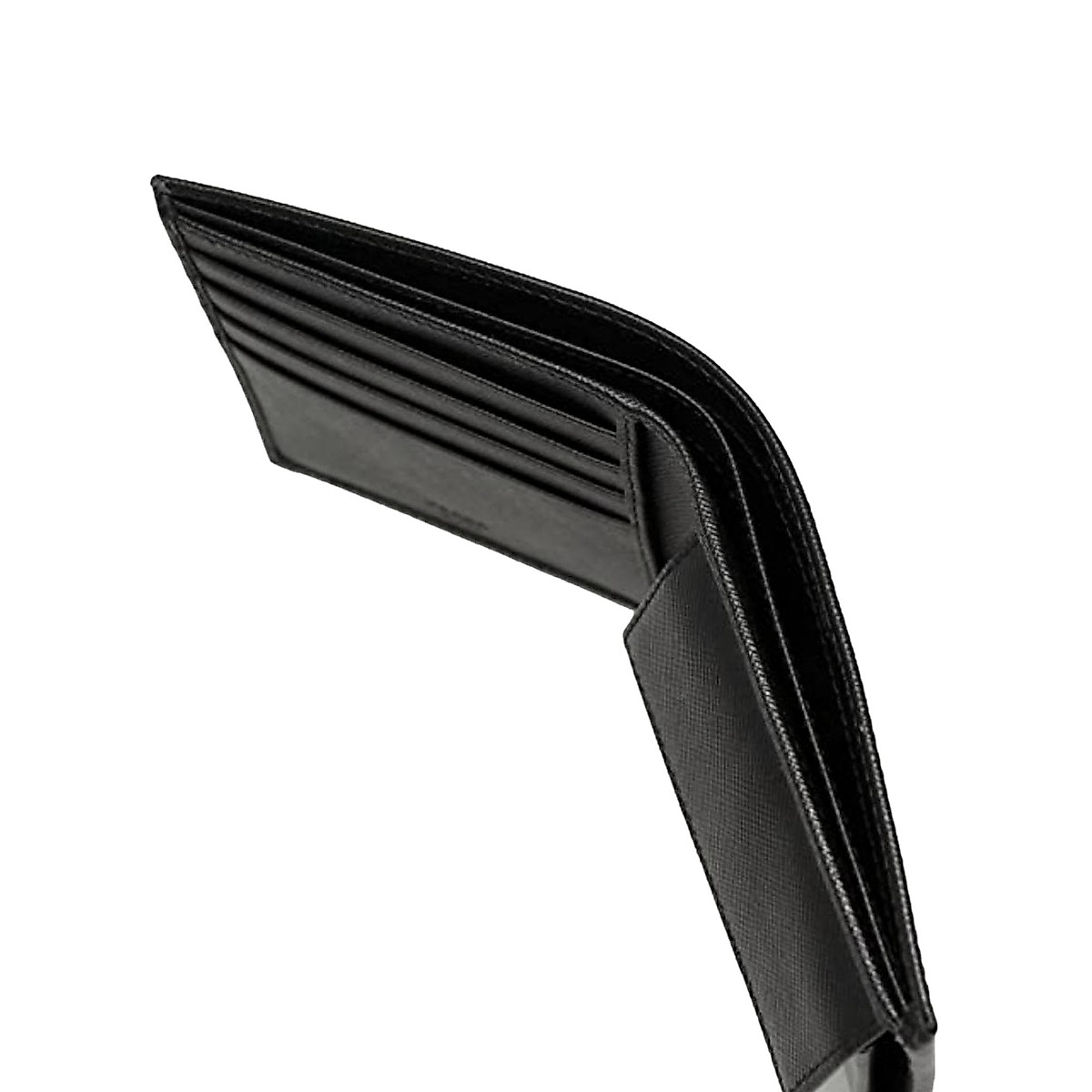 Prada Mens Blue Saffiano Leather Bi-fold Wallet 2m0738 Baltico+Nero