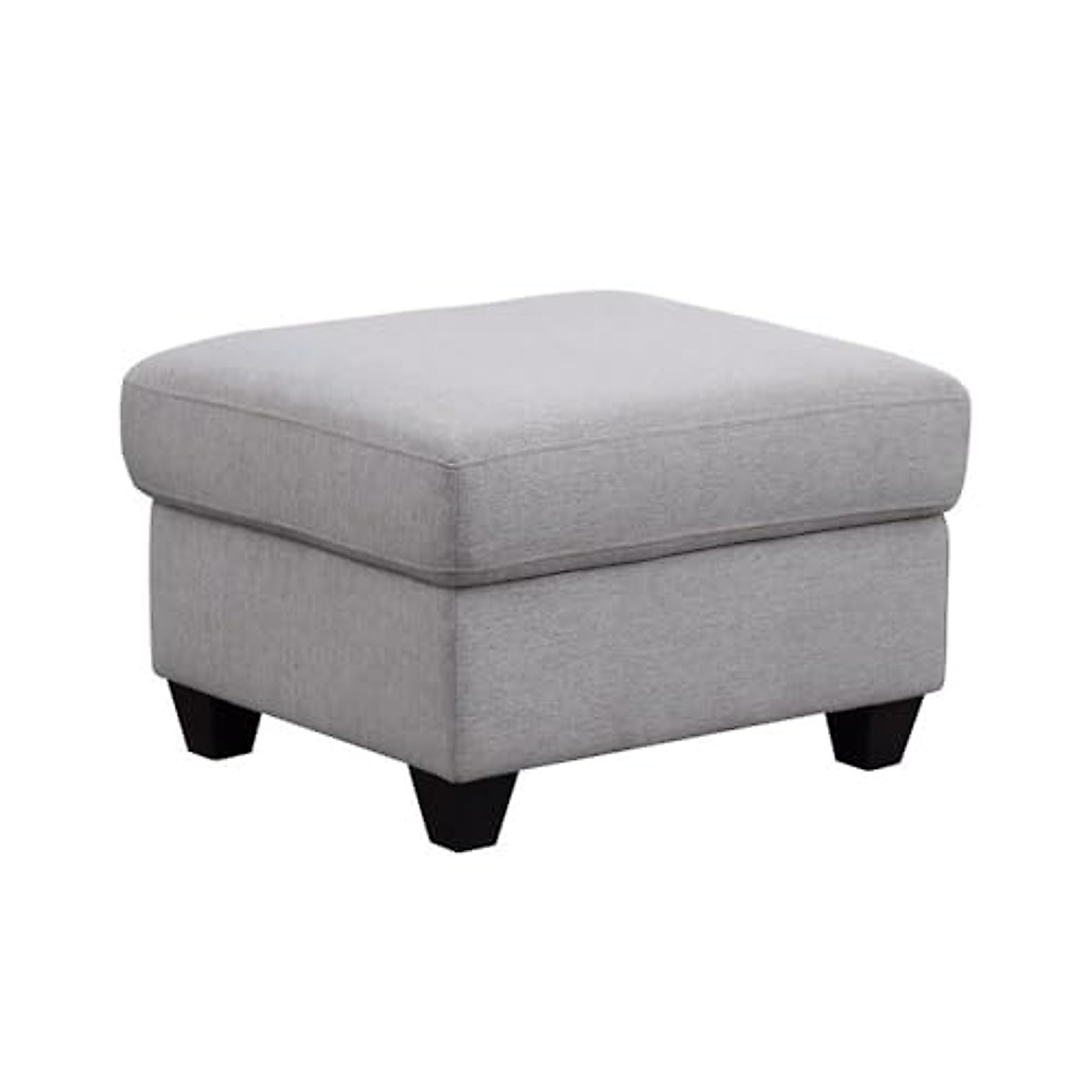 Devion Furniture 5-Seat Modern Fabric Upholstered Reversible Modular Sectional Sofa with 2 Ottomans in Light Gray Finish