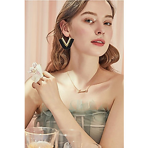Statement Tassel Earrings, Delicate Bohemian V Shap Tassel Hoop Earring Elegant Fringe Drop Dangle Earrings for Women
