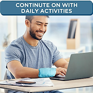 Comfytemp Wrist Ice Pack Wrap for Carpal Tunnel Relief, 2 Gel Packs, FSA HSA Eligible, Hot Cold Compression Brace for Hand Injuries Reusable, Achilles Tendonitis, Tenosynovitis, Men Women Surgery Gift