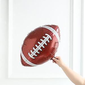 Football Balloon Garland Arch Kit 131Pcs Sage Green and Coffee Brown Balloons with Football Foil Balloon for Touch Down Rugby Super Bowl Sport Theme Party Decorations