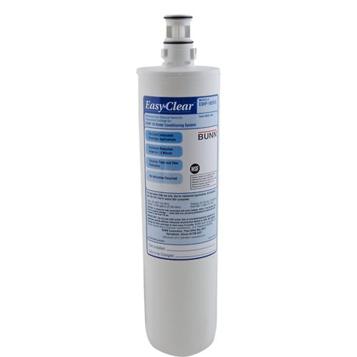 BUNN-O-MATIC Easy Clear EQHP-10 Water Filtration Cartridge 13 3/4" long EQHP10CRTG