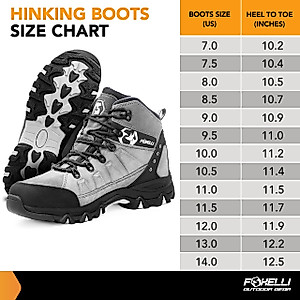 Foxelli Men’s Hiking Boots – Waterproof Breathable & Lightweight Suede Leather Hiking Boots for Men