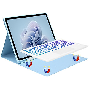 BQSS Keyboard Case for iPad Air 13 inch(M2) 2024 Case with Keyboard for iPad Pro 12.9 inch 6th Gen 2022/5th Gen Keyboard Cover Detachable Backlit Keyboard Wireless Keyboard