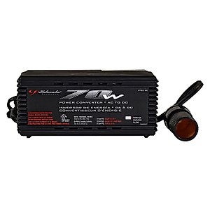 Schumacher PC-6 AC to DC Power Converter with 12V DC Port That Plugs into 12V AC Outlet - 70 Watts Continuous 140 Peak Watts, Black