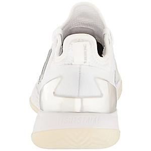 adidas Women's Adizero Ubersonic 4.1 Sneaker, White/Silver Metallic/Grey, 7.5