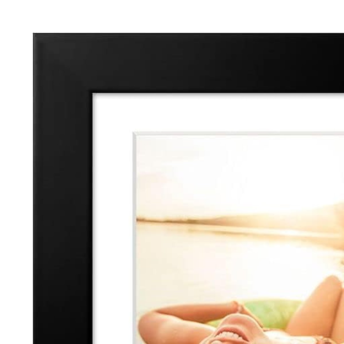 Americanflat 8x20 Collage Picture Frame in Black - Displays Four 4x6 Frame Openings - Engineered Wood Picture Frame with Shatter Resistant Glass, and Includes Hanging Hardware for Wall