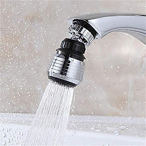 2PCS 360-Degree Swivel Kitchen Sink Faucet Aerator with 2 Function Swivel Sprayer,Water Saving Bubbler Connector Swivel Tap Aerator Diffuser for Kitchen Bathroom …