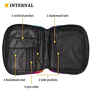 Buybai Tie Dye Printed Women Bible Cover with Tote Handle, Durable Book Carrying Bags Large Size, Church Bible Study Case Bags