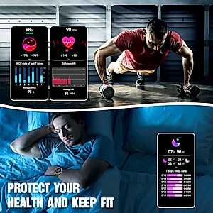 Military Smart Watch for Men with Flashlight(Bluetooth Call/Answer), 1.45” Rugged Tactical Smartwatch for Sleep Heart Rate Pedometer, Outdoor Fitness Tracker Compatible with Android iPhone Black