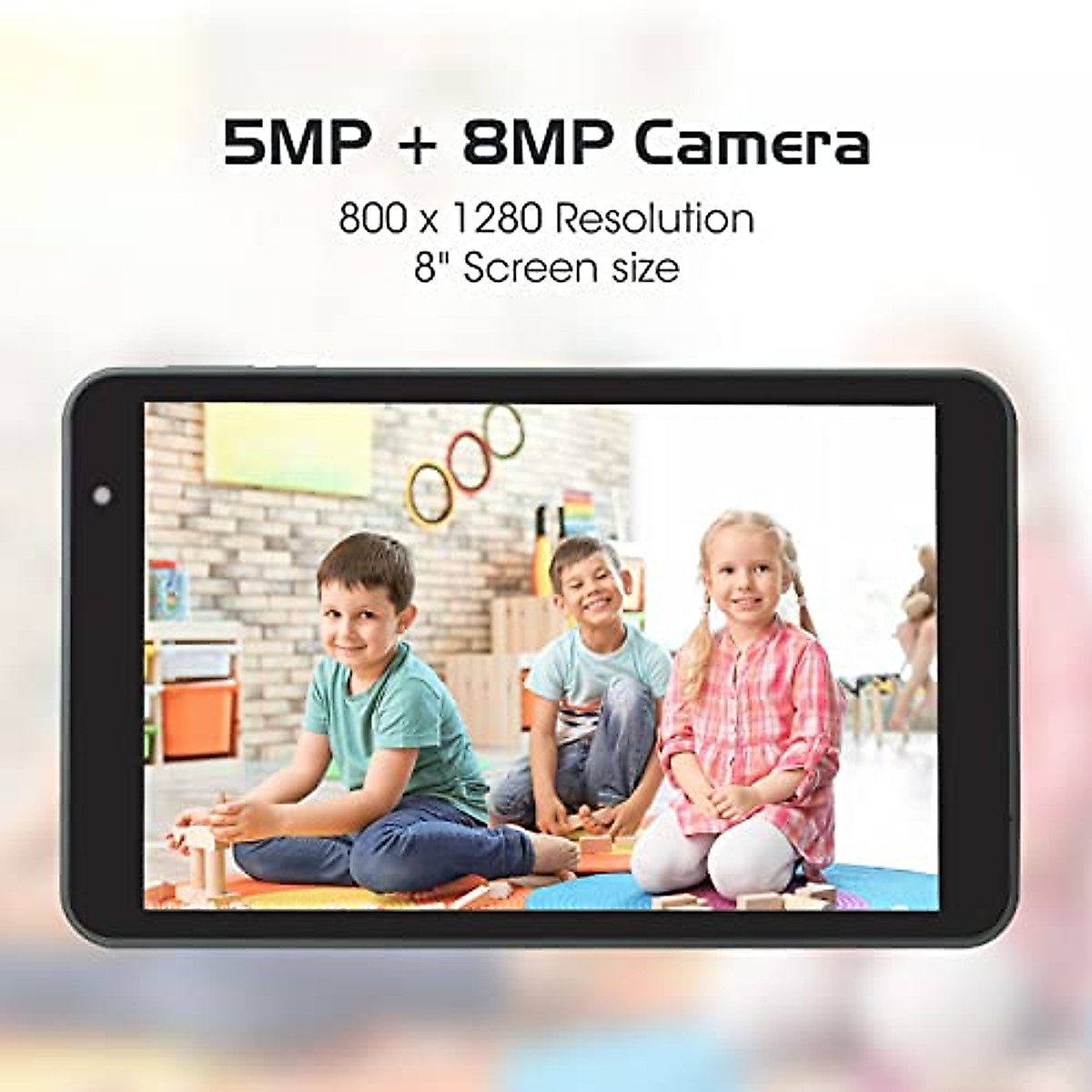 CWOWDEFU HD 8 Inch Tablet 2023 Kids Tablet Android 11 Tabletas 8" HD Display, 32 GB, 2.4G / 5G WiFi Tablette Touchscreen Tablet Computer, Black