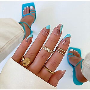 KIARA SKY PROFESSIONAL NAILS XPRESS PRO 100% ACRYLIC PRESS ON NAILS (Ocean Waves)