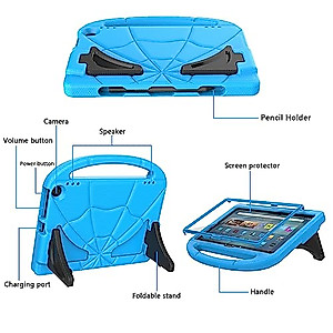 Amazon Fire Max 11 Tablet Case for Kids (13th Generation, 2023 Release), Patamiyar Lightweight Shockproof Kids Case with Handle Stand for Kindle Fire Max 11 Tablet - Blue
