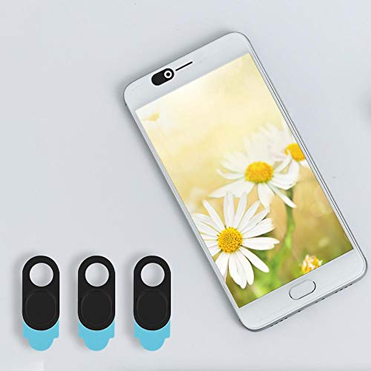 Valentine's Day PresentAndraw Easy to Install Webcam Protect Sticker, Camera Protect Sticker, for Phone Smartphone Len(Black)