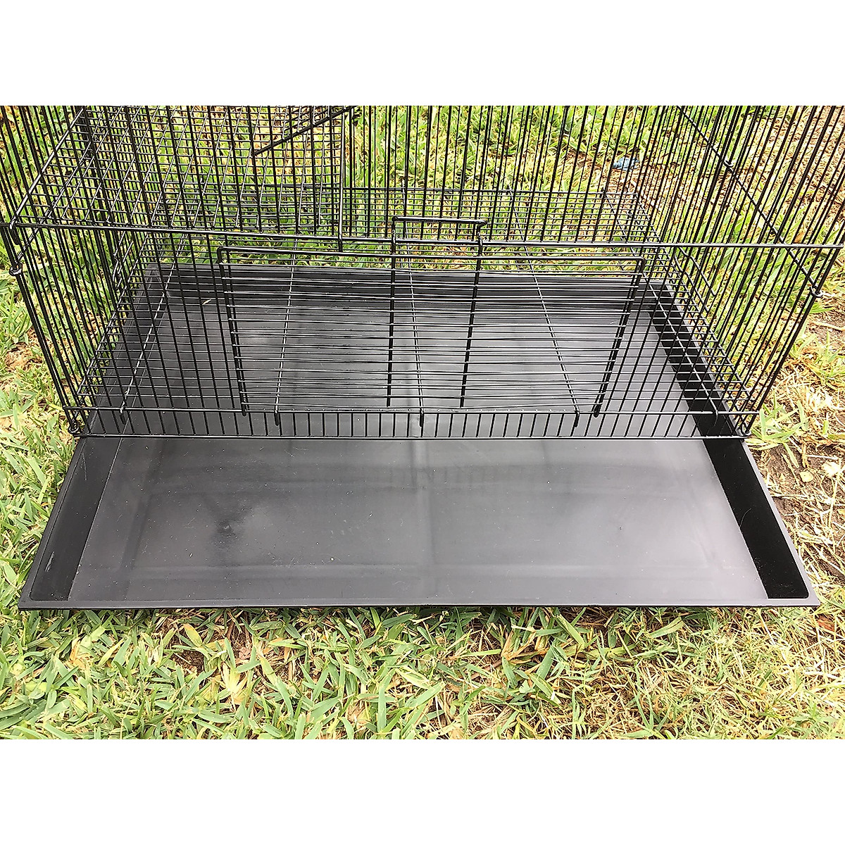 3-Levels Easy Collapsible Ferret Chinchilla Sugar Glider Rats Mouse Animal Critter Chew-Proof Metal Carrier Travel Cage with Narrow 3/8-Inch Bar Spacing Easy to Setup No Tools Needed Easy Storage