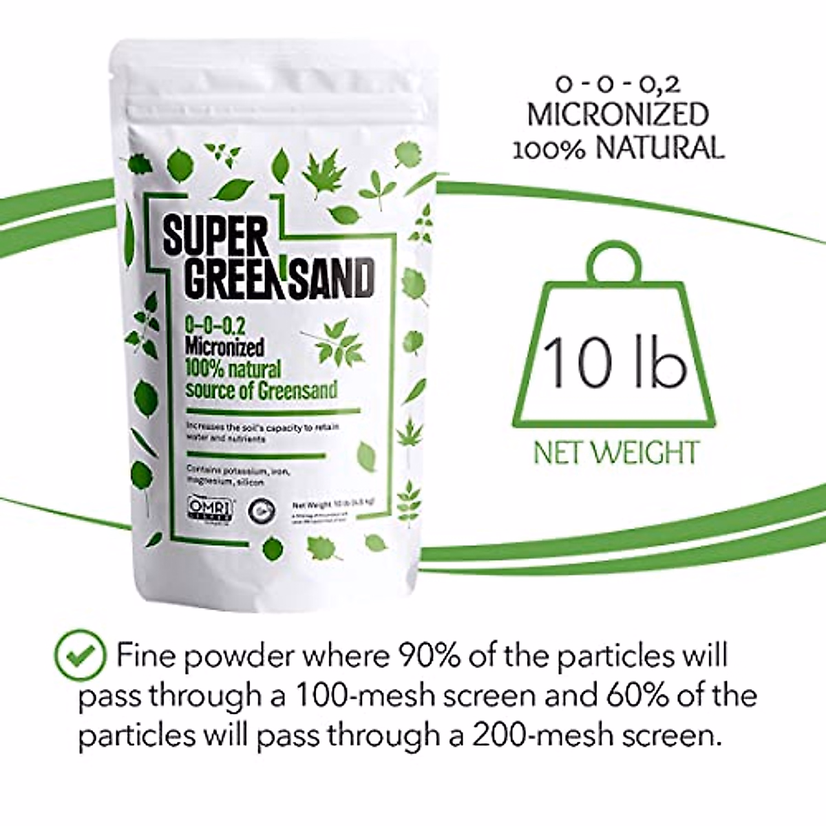 Super Greensand Micronized, 68 Minerals and Trace Elements, 10 Pounds
