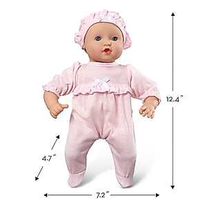 Melissa & Doug Mine to Love Jenna 12" Soft Body Baby Doll With Romper, Hat - Washable Doll Accessories, First For Toddlers 18 Months And Up
